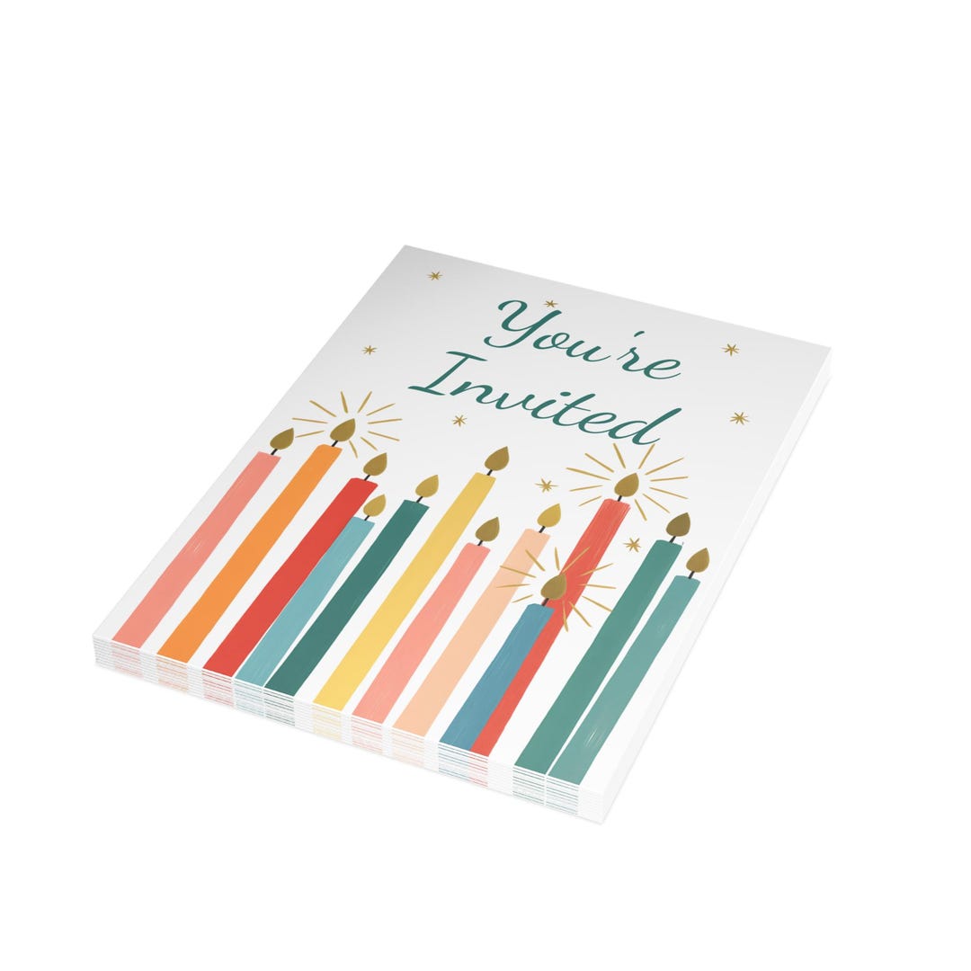 Colorful Birthday Postcard Bundle | Party Invite, Celebration Cards ...