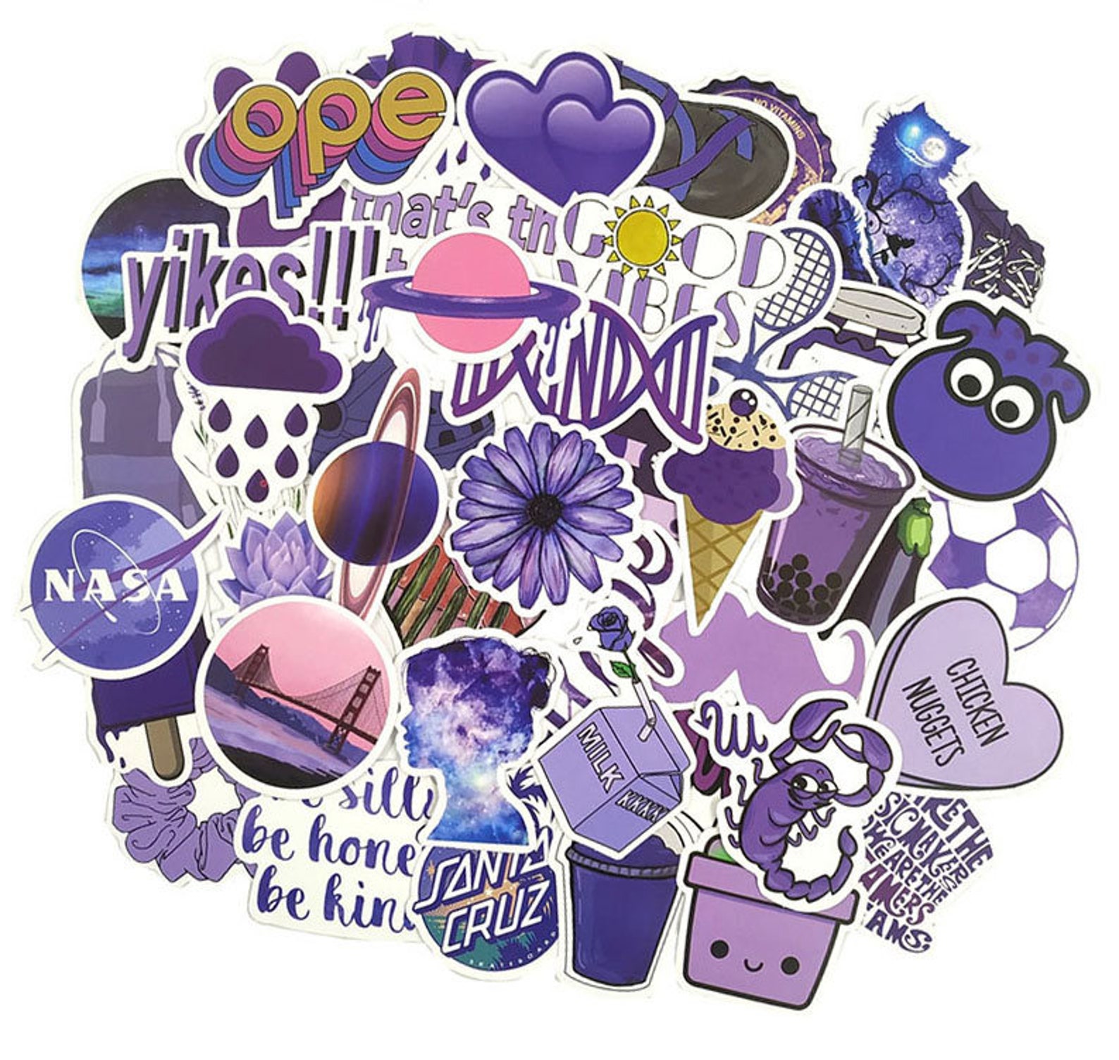 50 Purple Sticker Bomb Pack Laptop Stickers Bike Stickers | Etsy