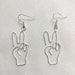 Wire Finger Peace Sign Earrings - Etsy