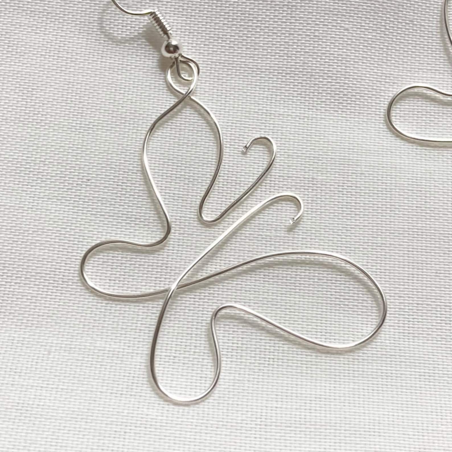 Wire Butterfly Earrings - Etsy