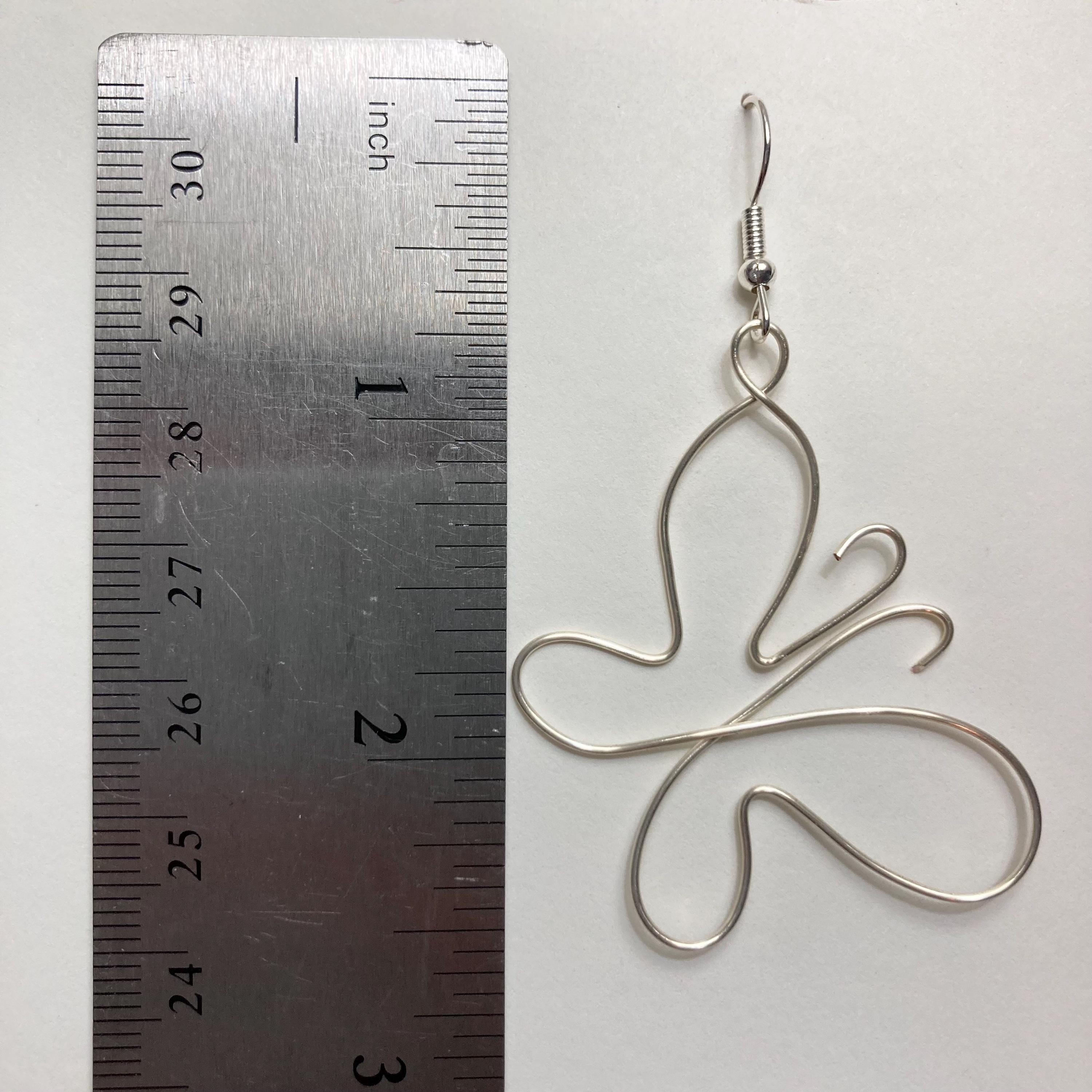 Wire Butterfly Earrings - Etsy