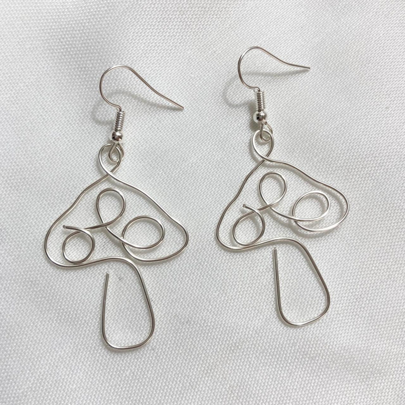 Wire Mushroom Earrings - Etsy