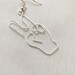 Wire Finger Peace Sign Earrings - Etsy