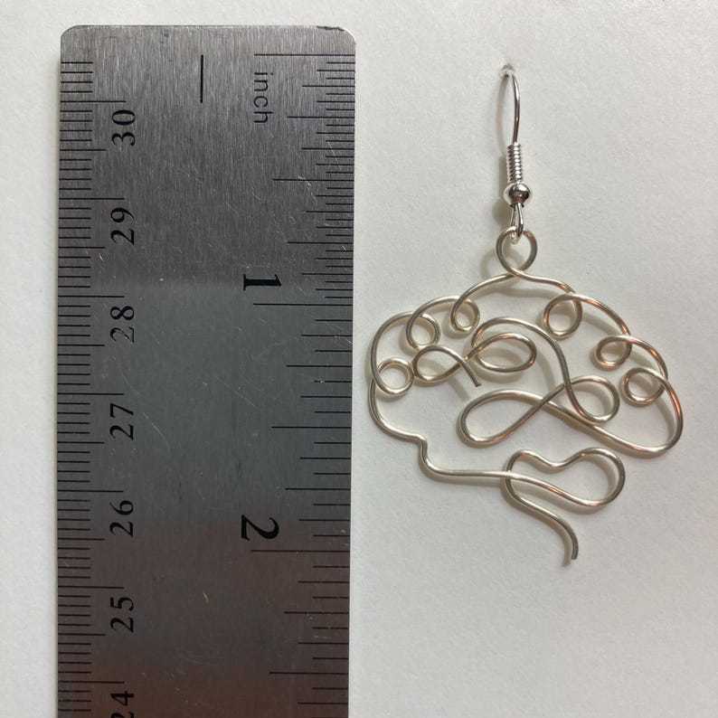 Wire Brain Earrings - Etsy