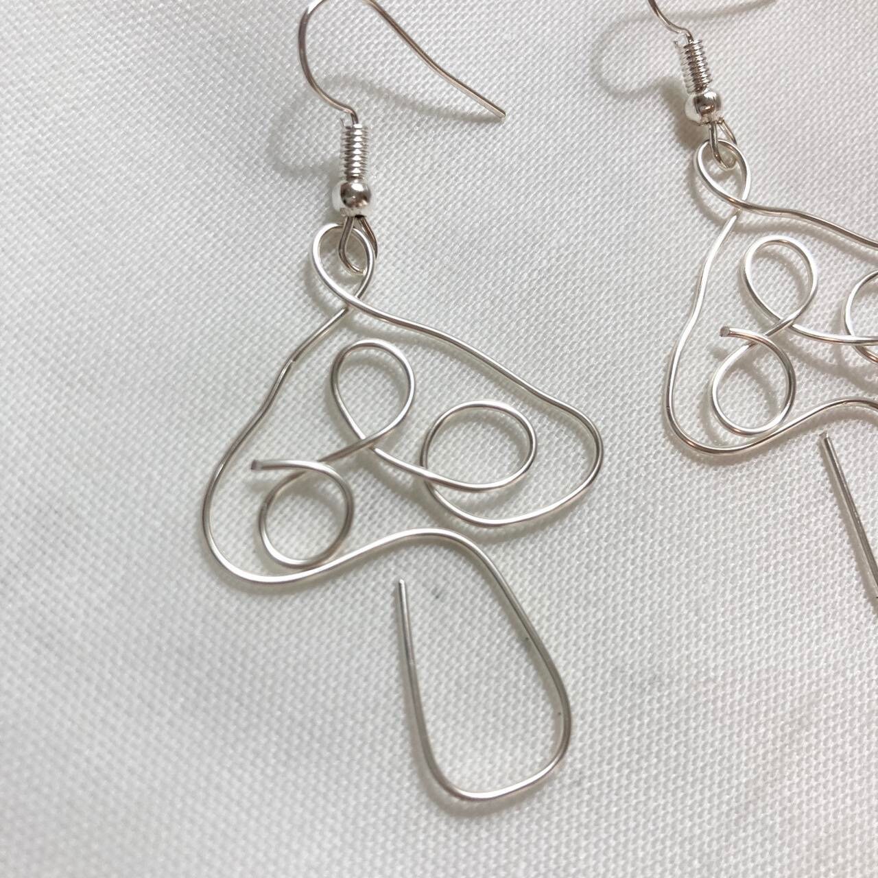 Wire Mushroom Earrings - Etsy