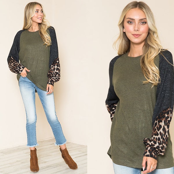 Leopard Print Top - Etsy