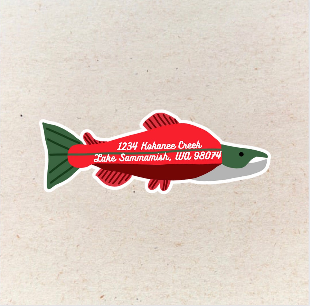 Custom PNW Salmon Sticker - Etsy