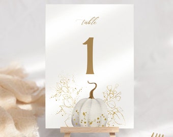 Pumpkin Table Number - Etsy