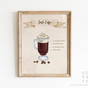 EDITABLE Irish Coffee Sign Template 0007AA - Etsy