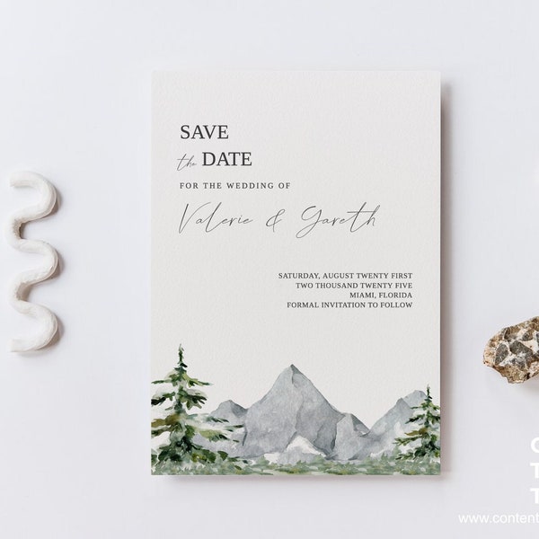 Save the Date Mountain - Etsy