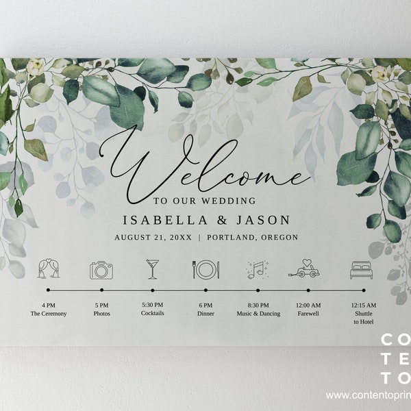 Wedding Timeline Sign - Etsy