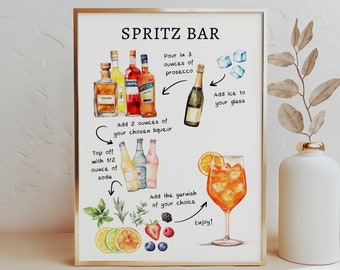 Make Your Own Aperol Spritz Sign, Editable Bar Sign Spritz Station ...