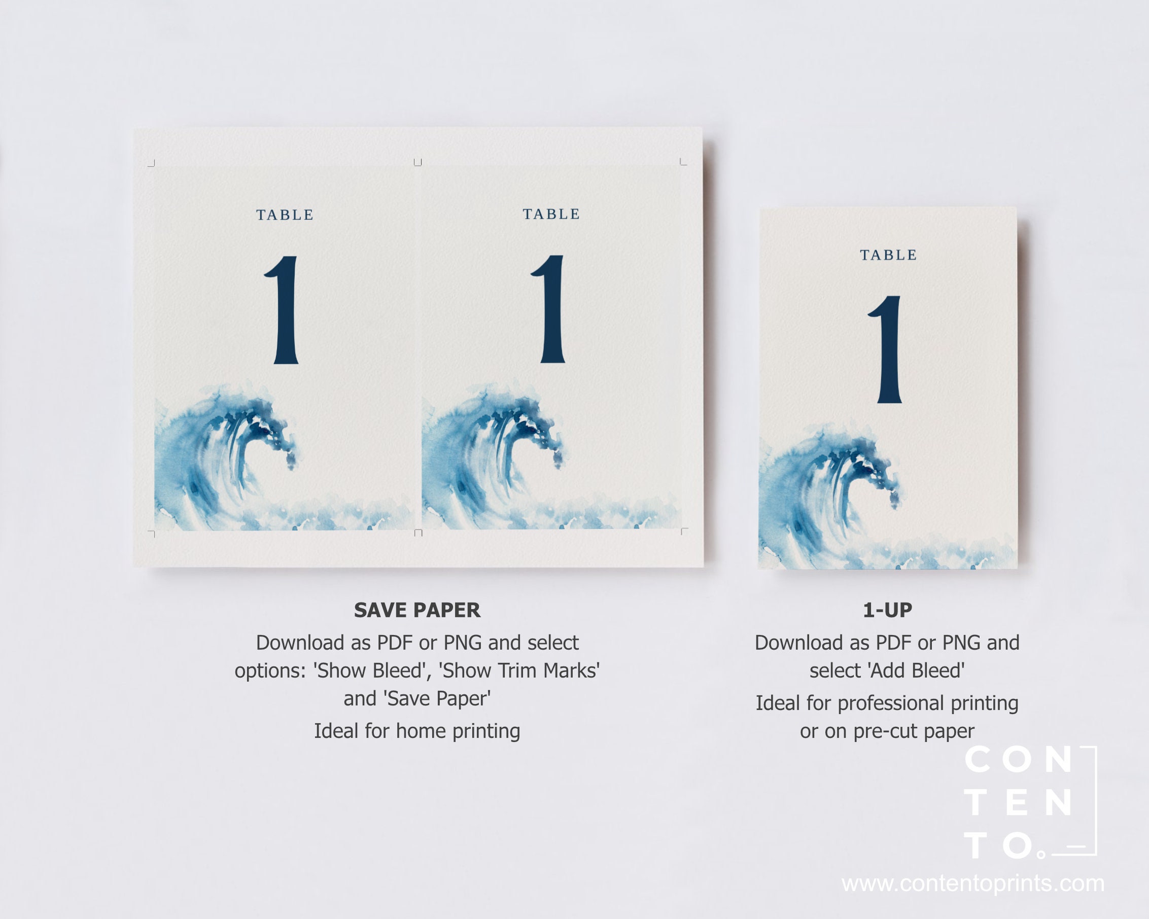 EDITABLE Ocean Table Number Template Nautical Wedding Table - Etsy