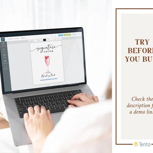 EDITABLE | Blushing Bride Bar Sign Template, 0042AA - Etsy