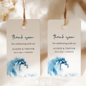 EDITABLE | Ocean Favor Tag Template, 0012AA - Etsy