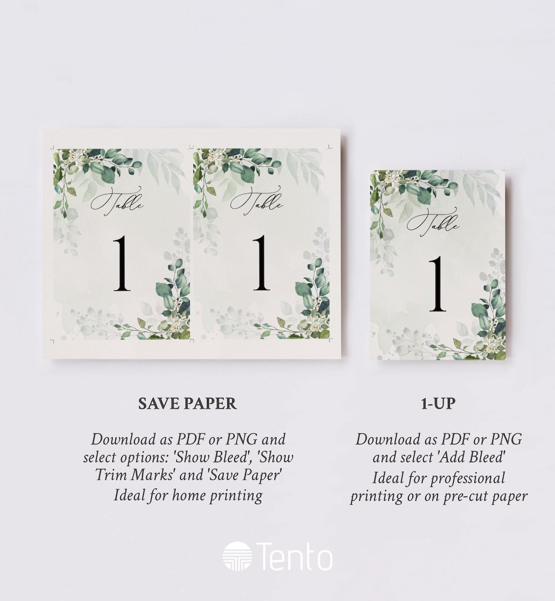 EDITABLE | Eucalyptus Table Number Template, 0006AA - Etsy