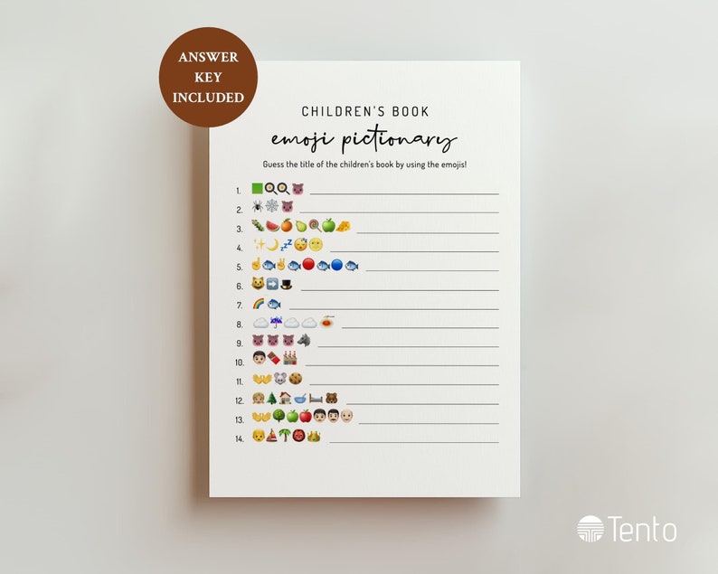 PRINTABLE | Children's Book Emoji Pictionary, 0001AA - Etsy Australia