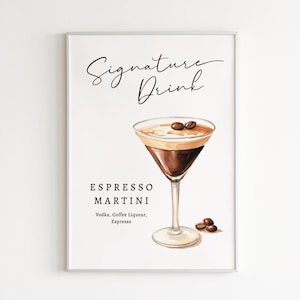 EDITABLE | Espresso Martini Bar Sign Template, 0042AA - Etsy
