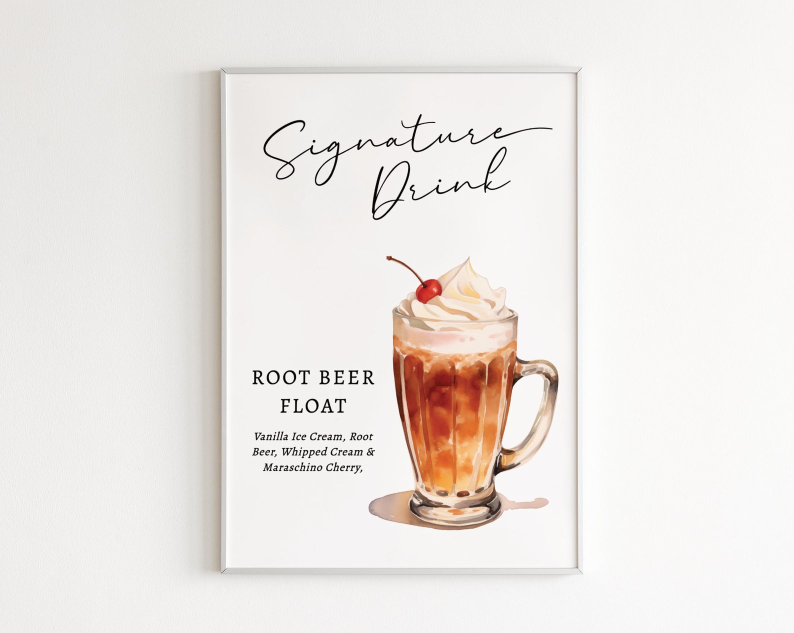 EDITABLE | Root Beer Float Bar Sign Template, 0042AA - Etsy