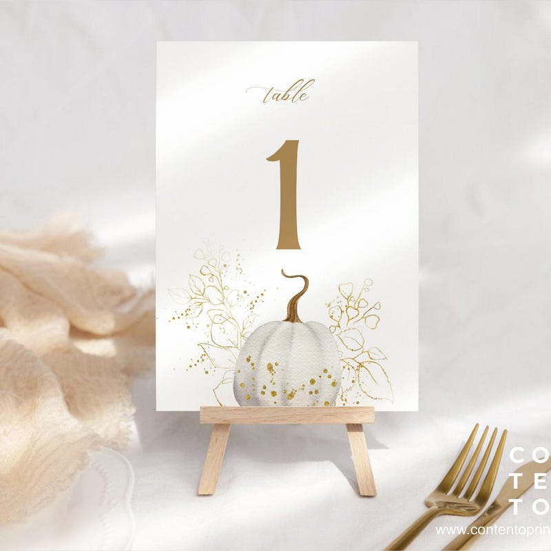 Pumpkin Table Number - Etsy