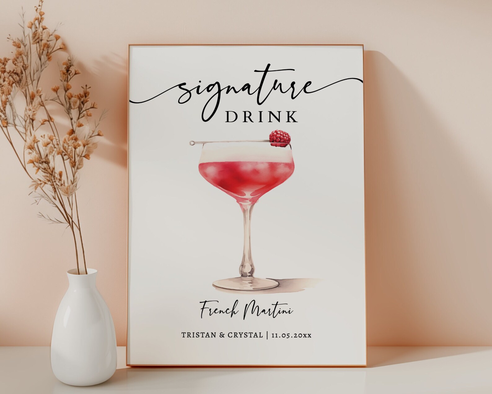 EDITABLE | French Martini Bar Sign Template, 0042AA - Etsy