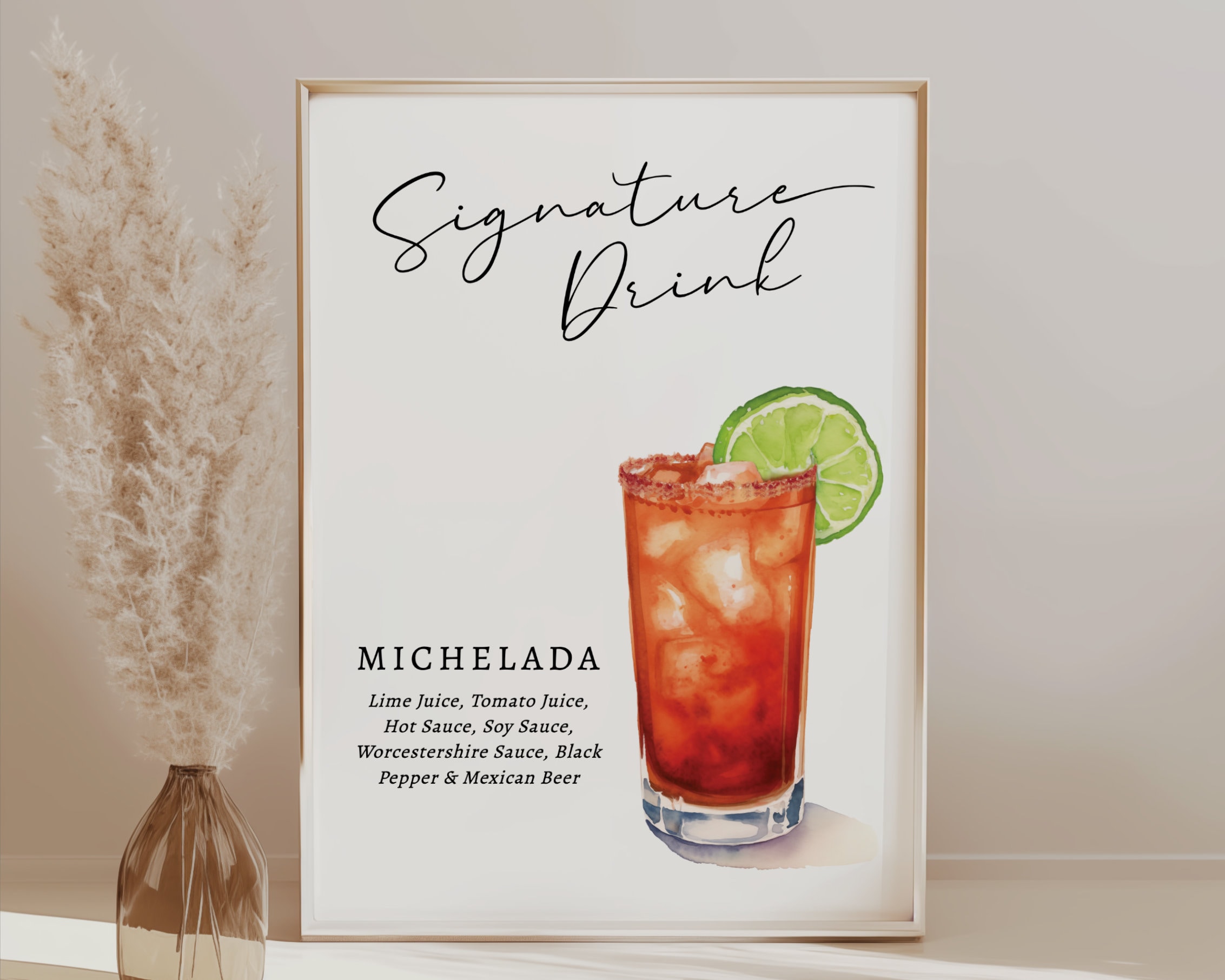 EDITABLE | Michelada Bar Sign Template, 0042AA - Etsy