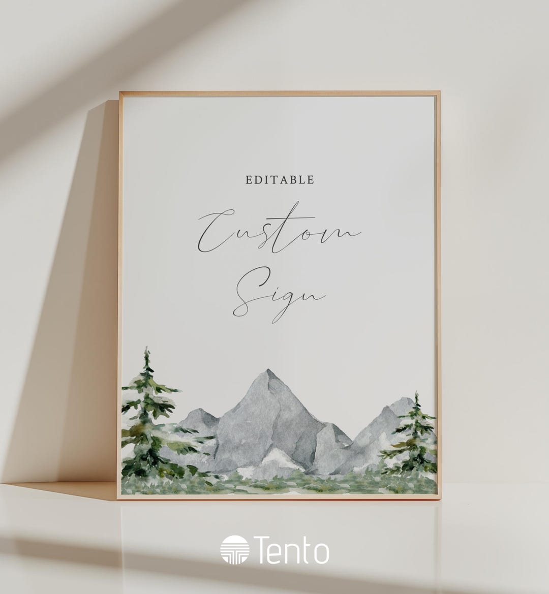 EDITABLE | Mountain Custom Sign Template, 0018AA - Etsy