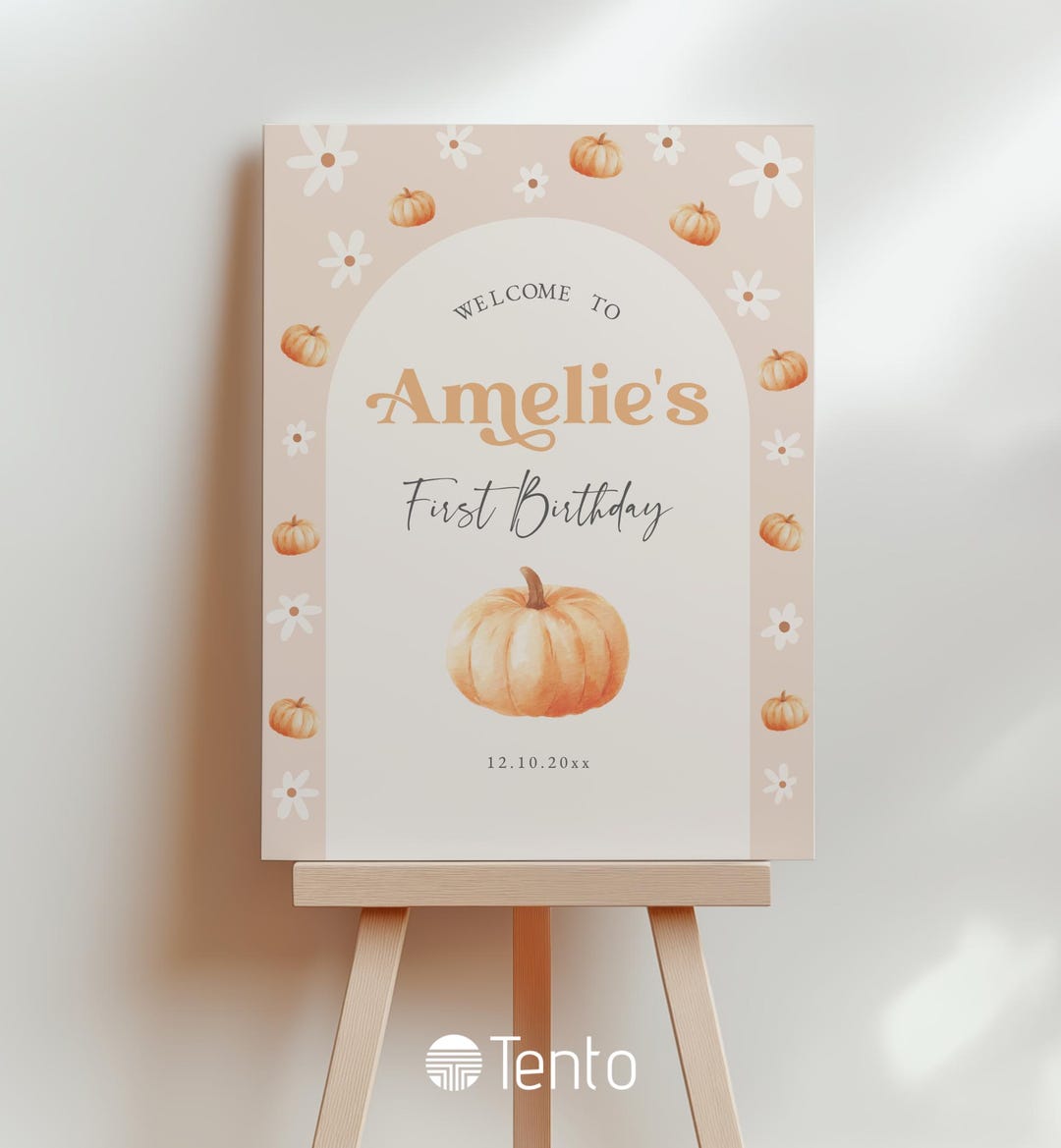 Pumpkin Welcome Sign, Editable Template, 0063AA - Etsy