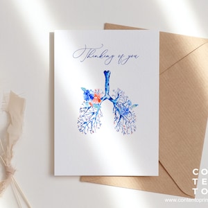 EDITABLE Lungs Thank You Card Template, 0010AA - Etsy