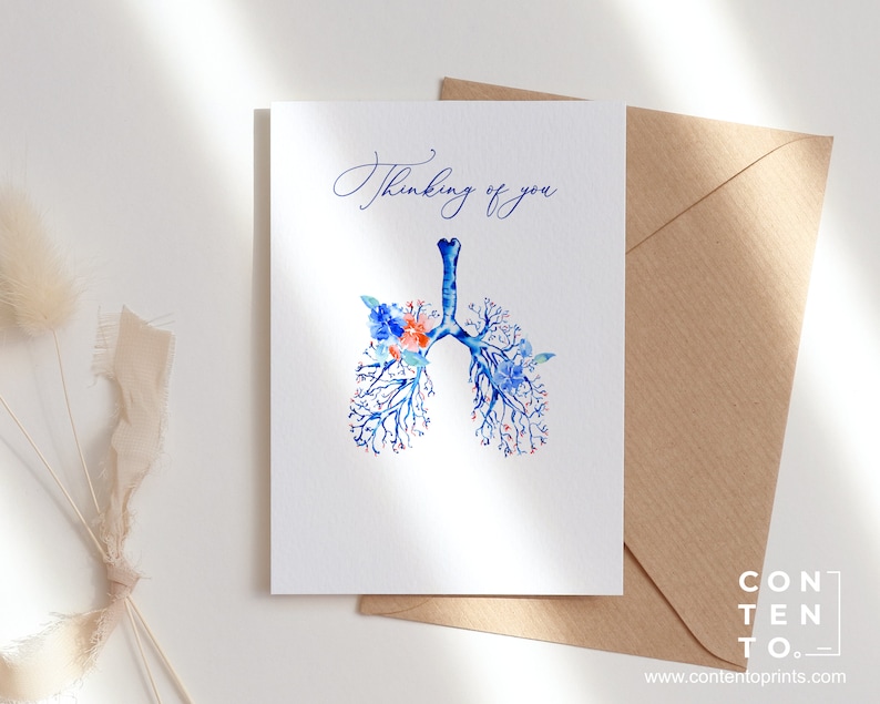 EDITABLE Lungs Thank You Card Template, 0010AA - Etsy