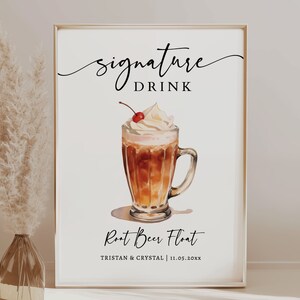 EDITABLE | Root Beer Float Bar Sign Template, 0042AA - Etsy