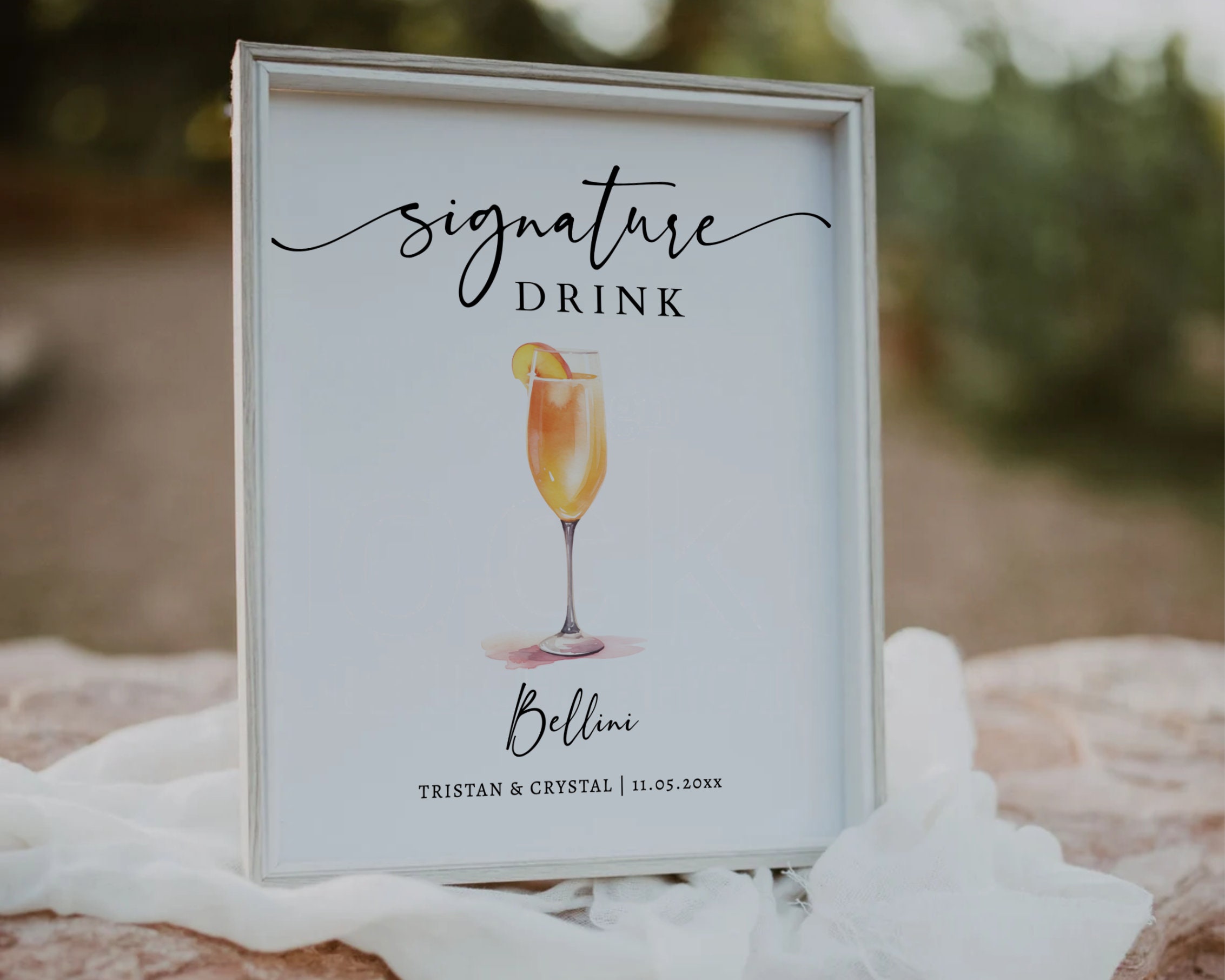 EDITABLE | Bellini Bar Sign Template, 0042AA - Etsy