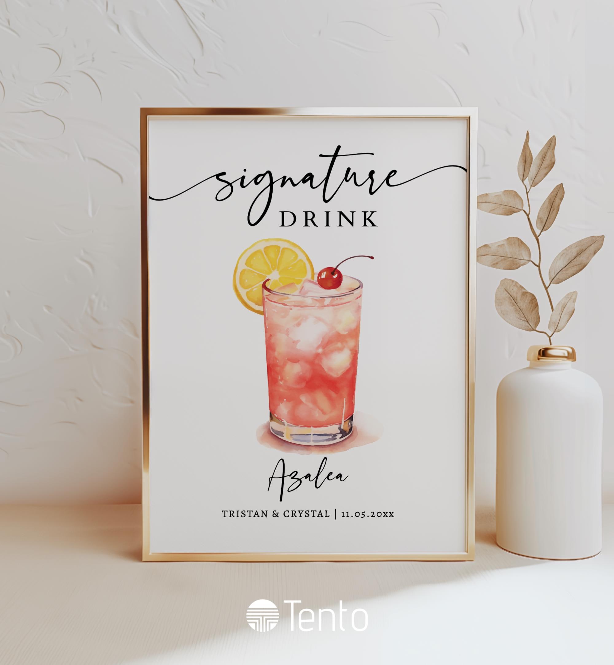 EDITABLE | Azalea Bar Sign Template, 0042AA - Etsy