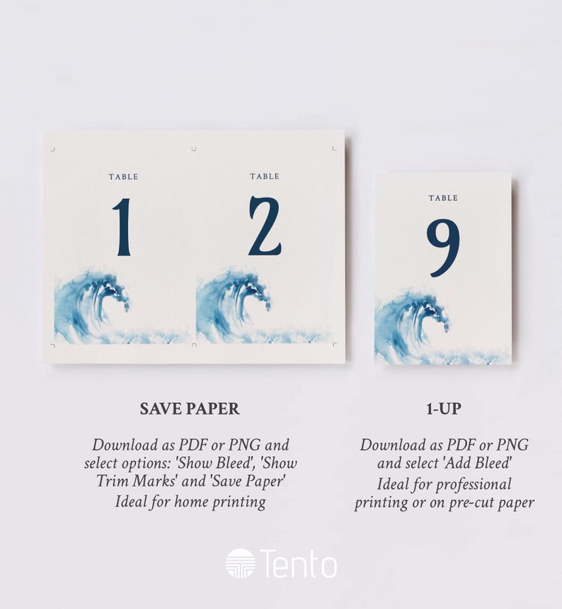 EDITABLE | Ocean Table Number Template, 0012AA - Etsy