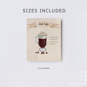 EDITABLE Irish Coffee Sign Template 0007AA - Etsy