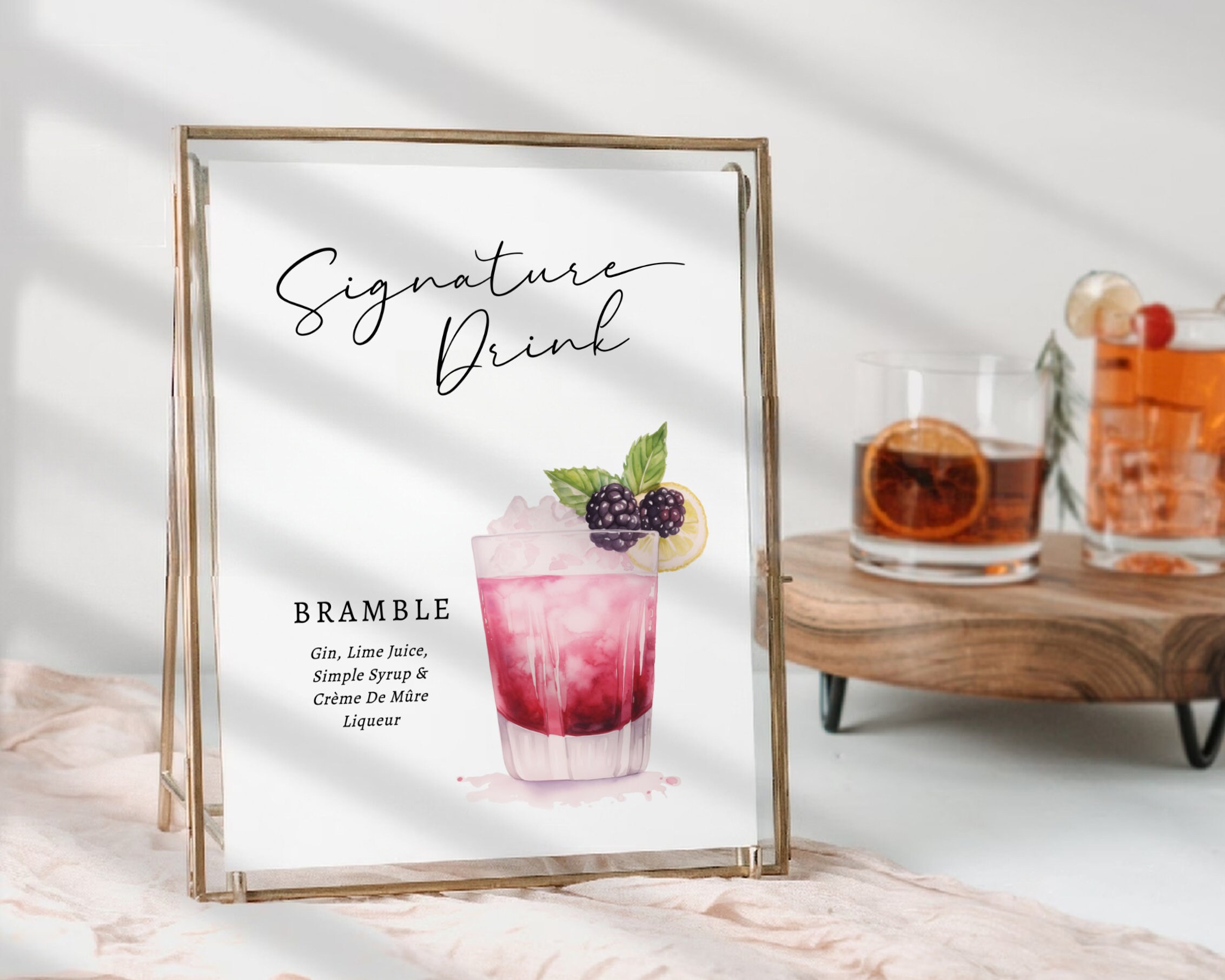 EDITABLE | Bramble Bar Sign Template, 0042AA - Etsy