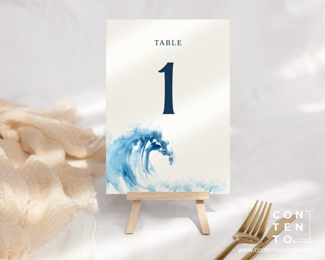 EDITABLE Ocean Table Number Template, 0012AA - Etsy