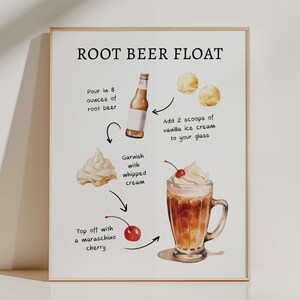 EDITABLE | Root Beer Float Bar Sign Template, 0042AA - Etsy