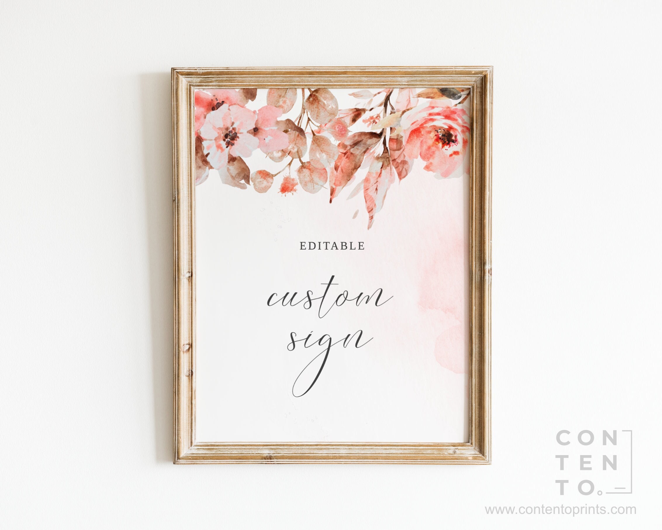 EDITABLE Floral Signs Bundle, Templates, 0025AA - Etsy