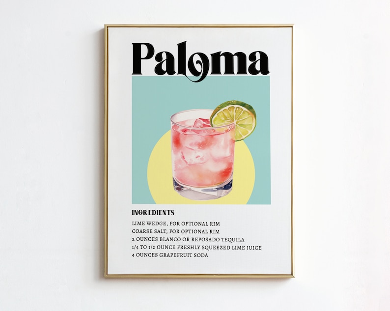 EDITABLE | Paloma Bar Sign Template, 0042AA - Etsy