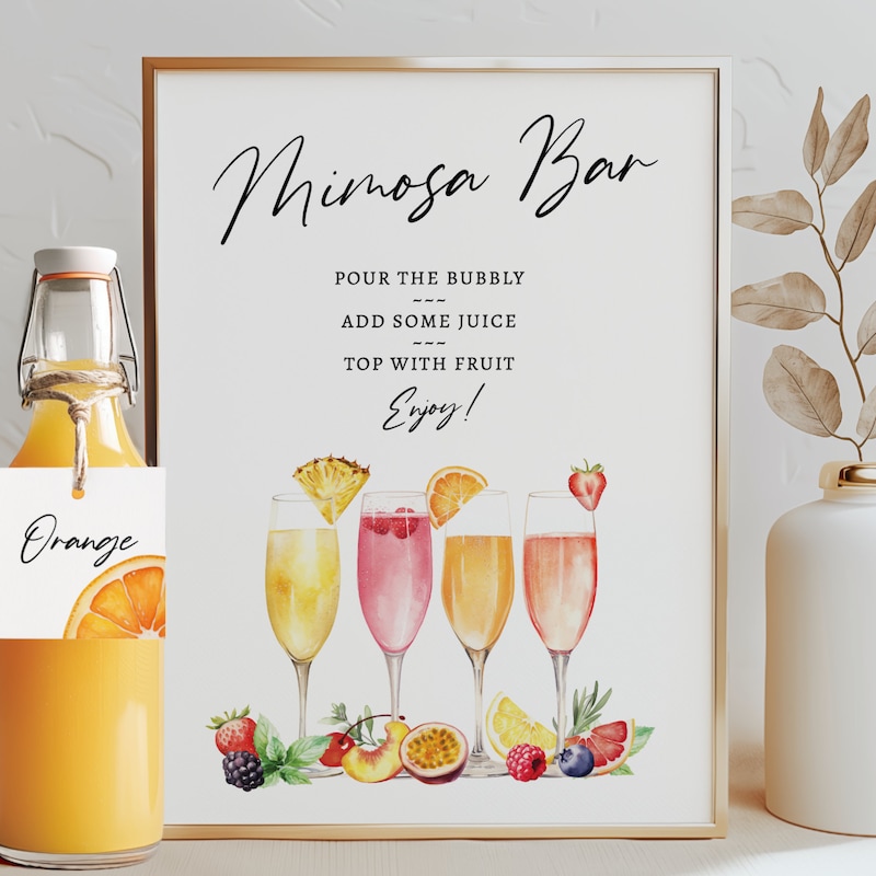 Mimosa Bar Menu - Etsy