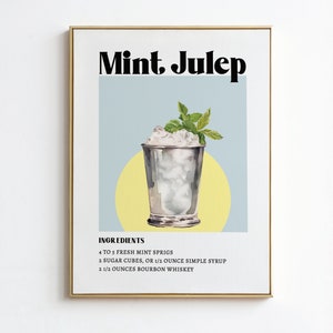 EDITABLE | Mint Julep Bar Sign Template, 0042AA - Etsy