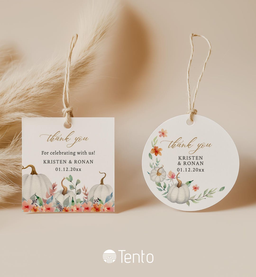 EDITABLE | Pumpkin Favor Tag Template, 0015AA - Etsy