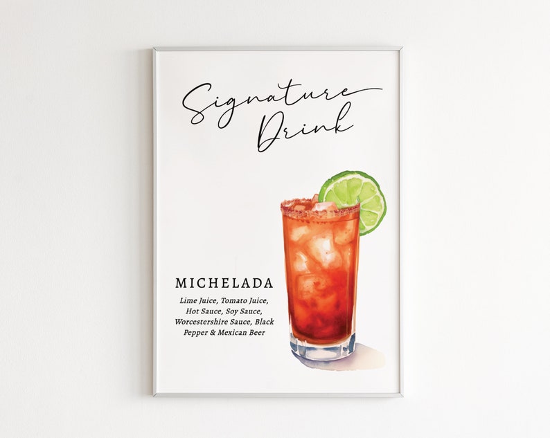 EDITABLE | Michelada Bar Sign Template, 0042AA - Etsy