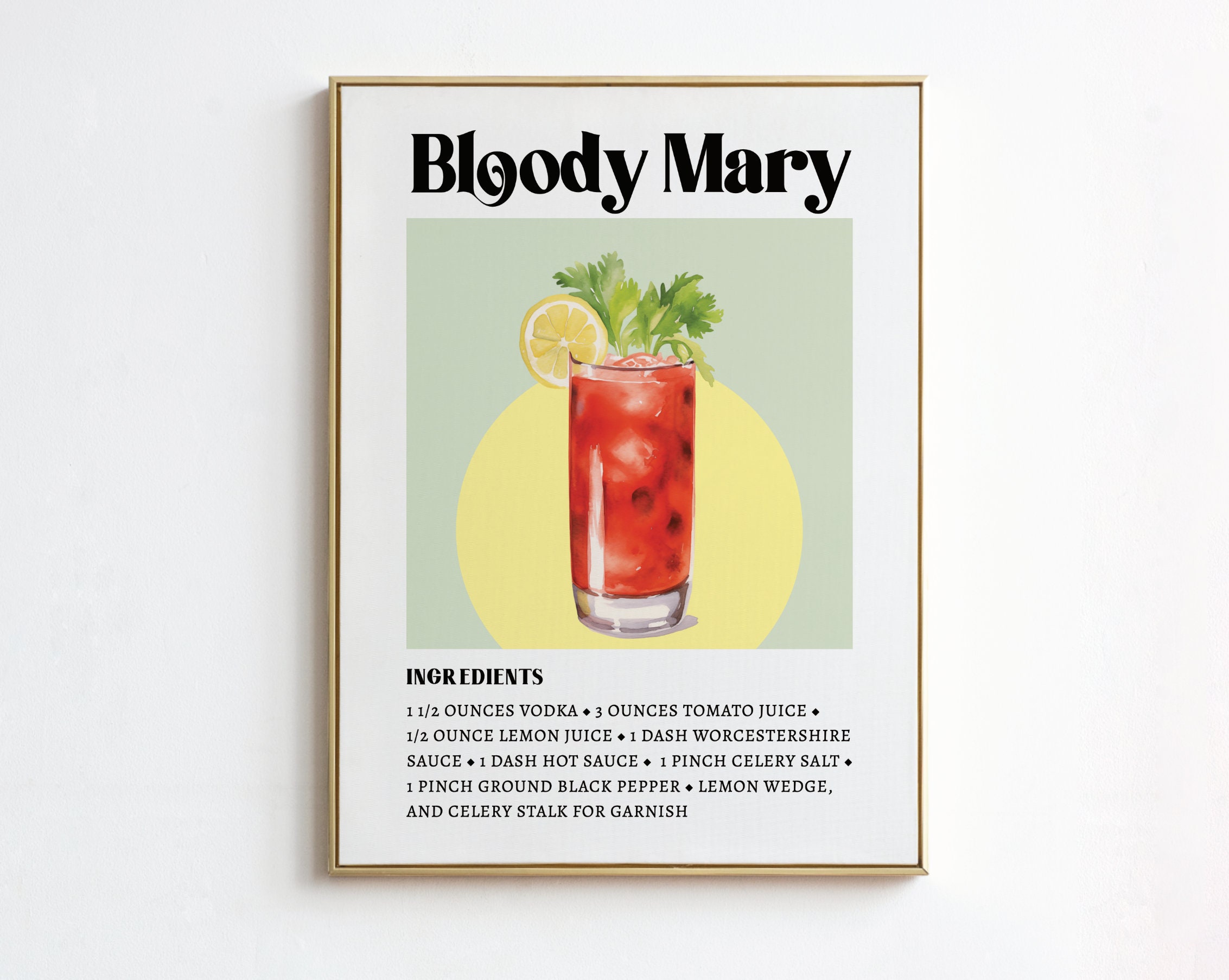 EDITABLE | Bloody Mary Bar Sign Template, 0042AA - Etsy