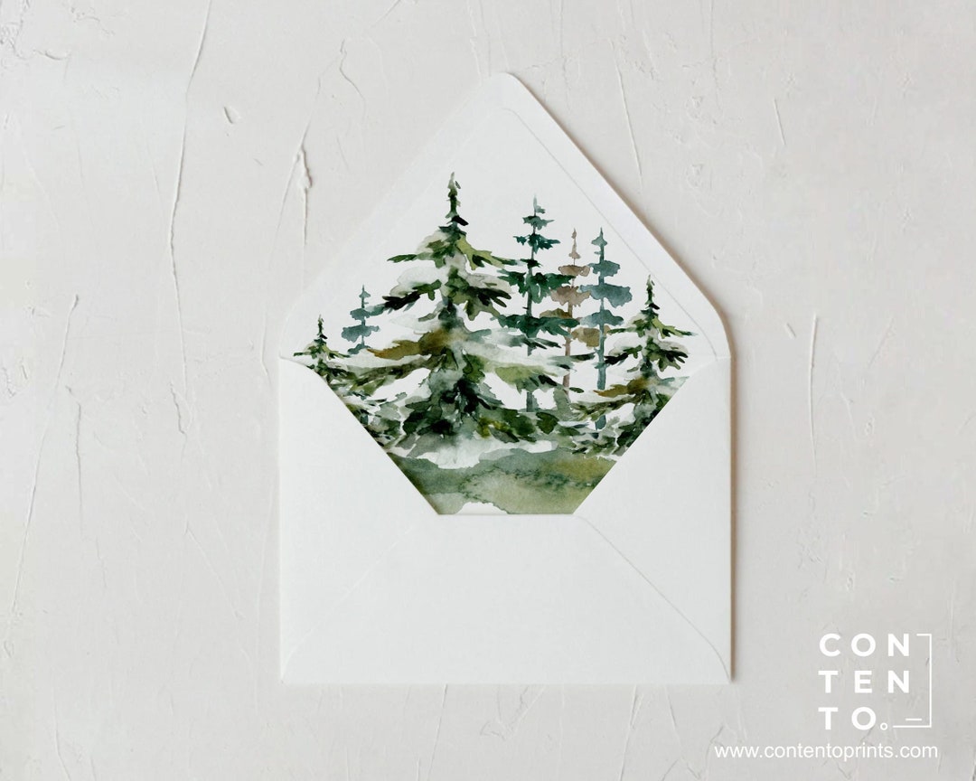 PRINTABLE | Forest Envelope Liner Template, A1, A2, A6, A7 & A9, 0018AA ...