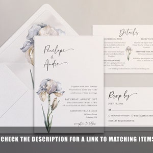 EDITABLE Iris Flower Custom Sign Printable Party Sign | Etsy