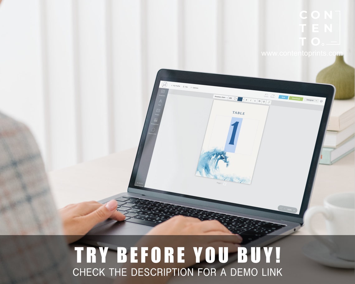 EDITABLE Ocean Table Number Template Nautical Wedding Table - Etsy