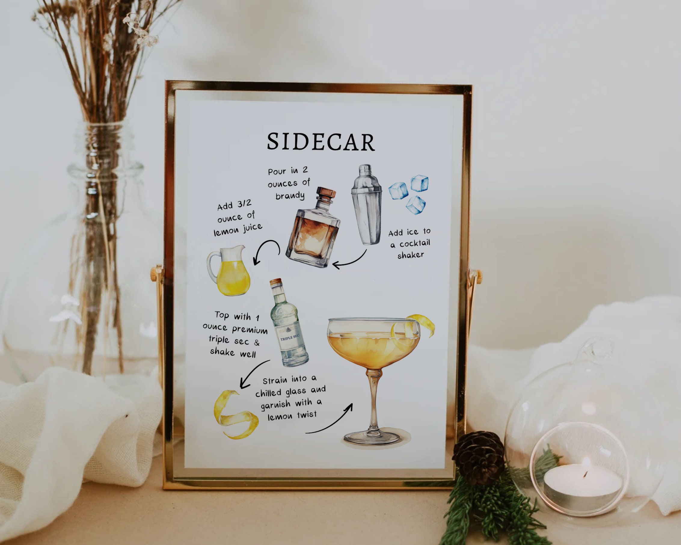 EDITABLE | Sidecar Bar Sign Template, 0042AA - Etsy