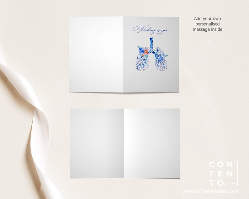 EDITABLE Lungs Thank You Card Template, 0010AA - Etsy